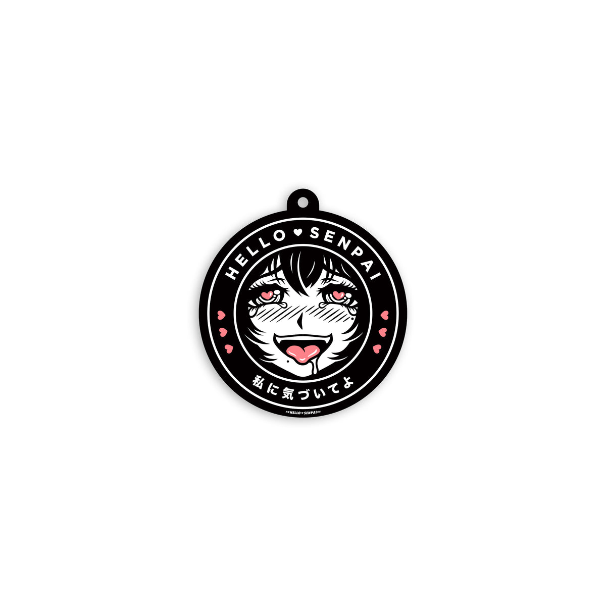 Hello Senpai Circle Air Freshener (Black Ice)