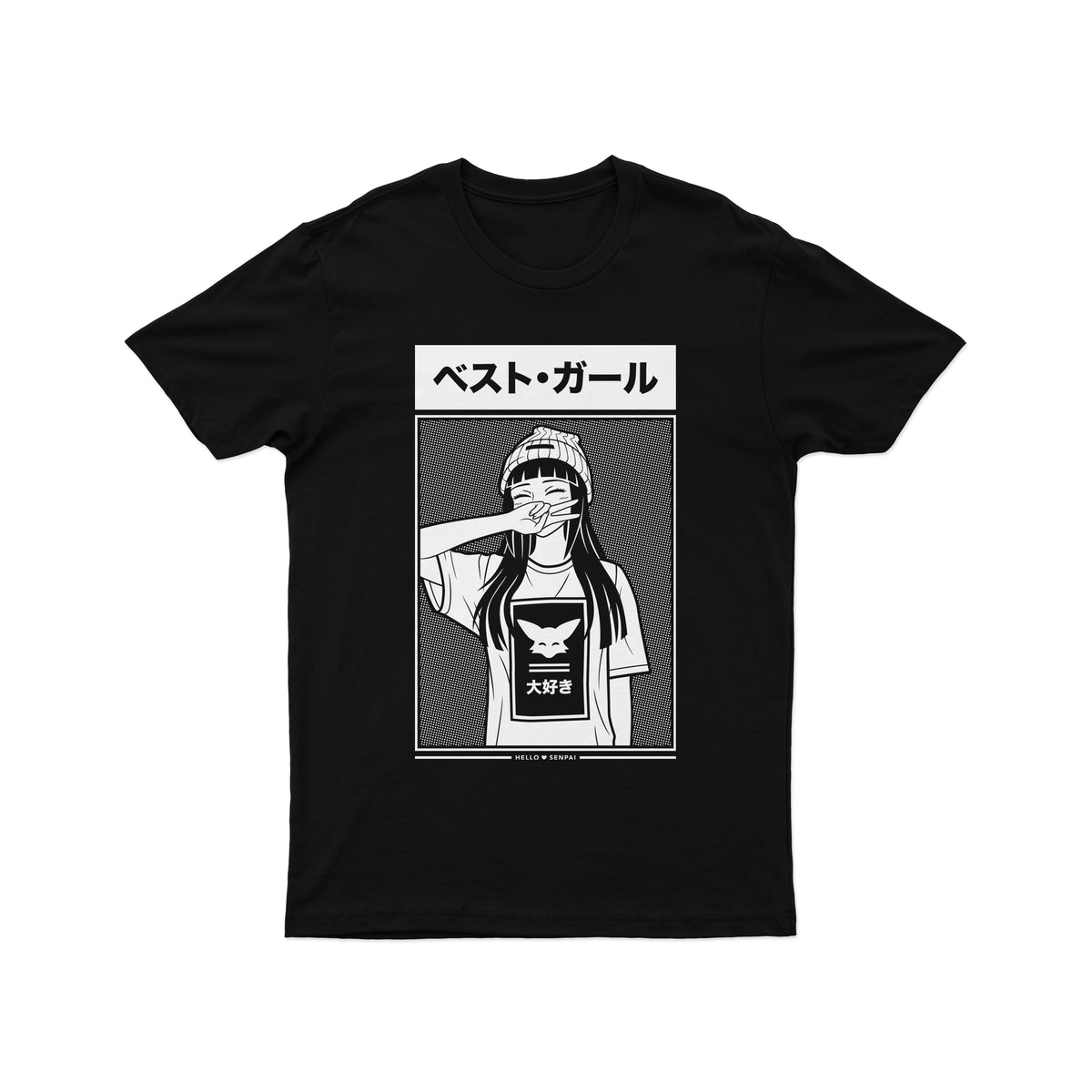 HinaPeace Tee - Black *Apparel PRE-ORDER* – Hello Senpai